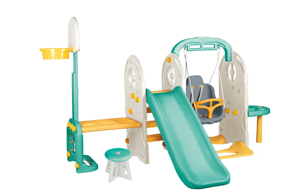 Dolu 7 In1 Playground Slide Swing Basket Table Chairs 